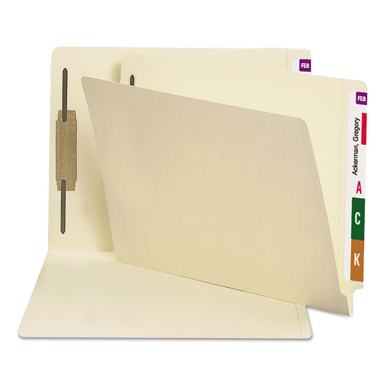 End Tab Fastener Folders with Reinforced Straight Tabs, 14-pt Manila ...