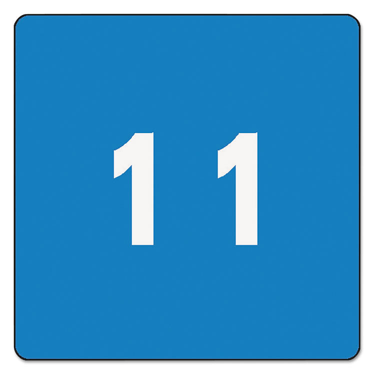 Numerical End Tab File Folder Labels, 1, 1.5 x 1.5, Light Blue, 250/Ro ...