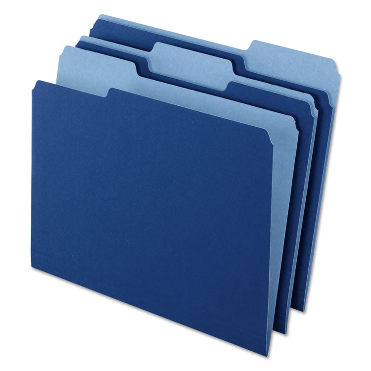 Interior File Folders, 1/3-Cut Tabs: Assorted, Letter Size, Navy Blue ...