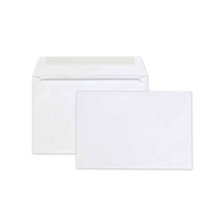 Open-Side Booklet Envelope, #6 1/2, Hub Flap, Gummed Closure, 6 x 9, W ...