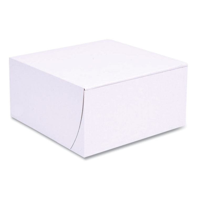 White One-Piece Non-Window Bakery Boxes, Standard, 8 x 8 x 4, White, P ...